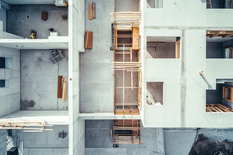 Constructing a Modern Apartment Complex with Concrete Foundations and ...