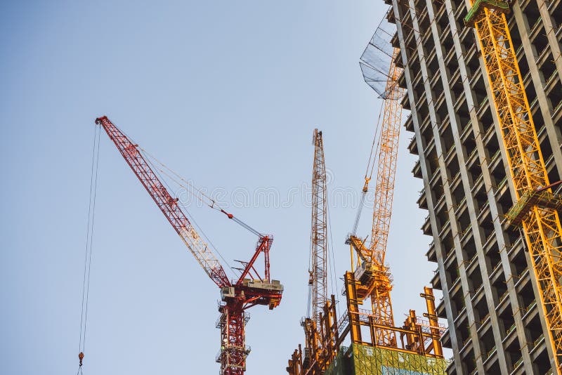 Constructing New High-rise Building Stock Image - Image of concrete ...