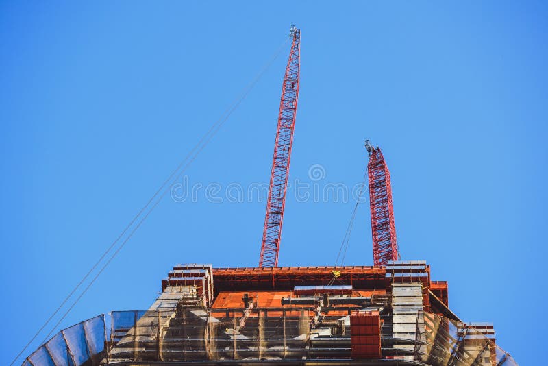 Constructing New High-rise Building Stock Photo - Image of site, city ...