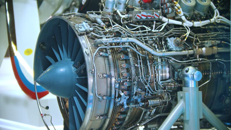Airplane Turbine Engine Dynamics 3D Loop Animation Stock Footage ...