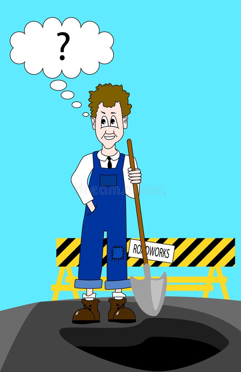 Construction Worker Thinking Stock Illustrations – 1,006 Construction ...