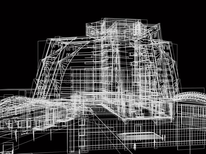 Construction abstraite illustration stock. Illustration du architecture ...