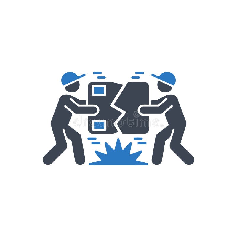 Construction Accident Hazard Icon Stock Vector - Illustration of ...