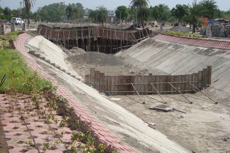 Construction Activities with Landscape Transform into Urban Area with ...