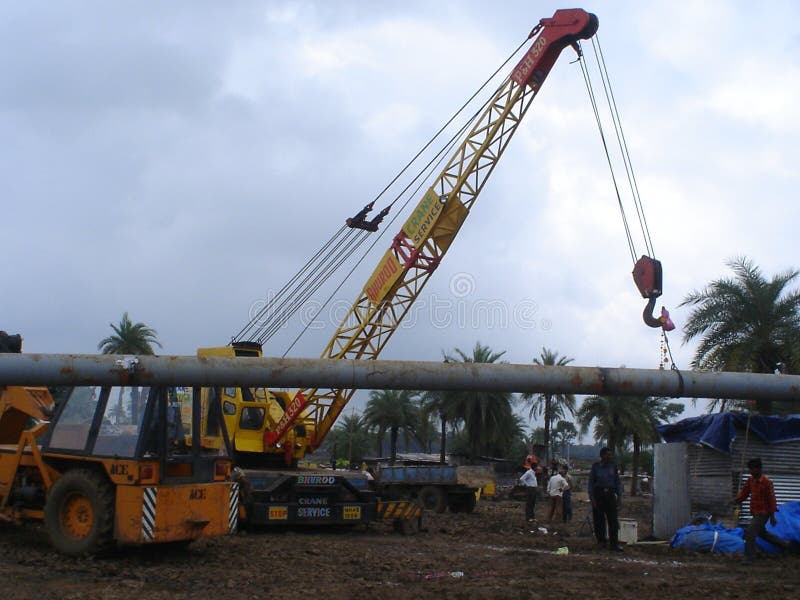 Construction Activities with Landscape Transform into Urban Area with ...