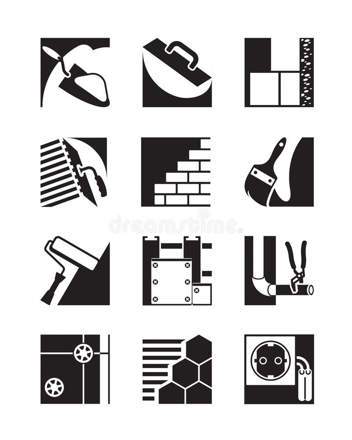 Construction Activities and Services Stock Vector - Illustration of ...