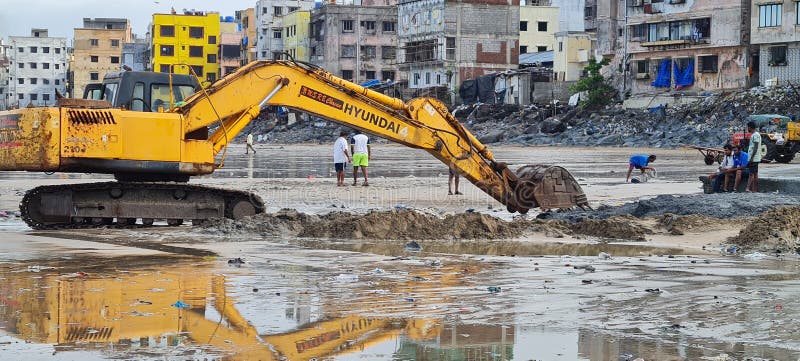 Construction Activity on the Beach Causing Pollution Editorial Photo ...