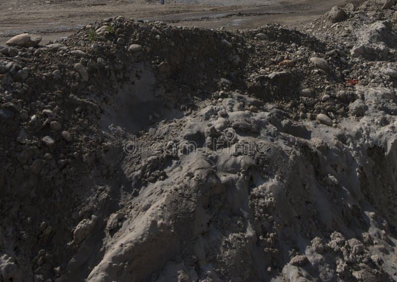 Construction Aggregate in River Regulation Stock Image - Image of ...