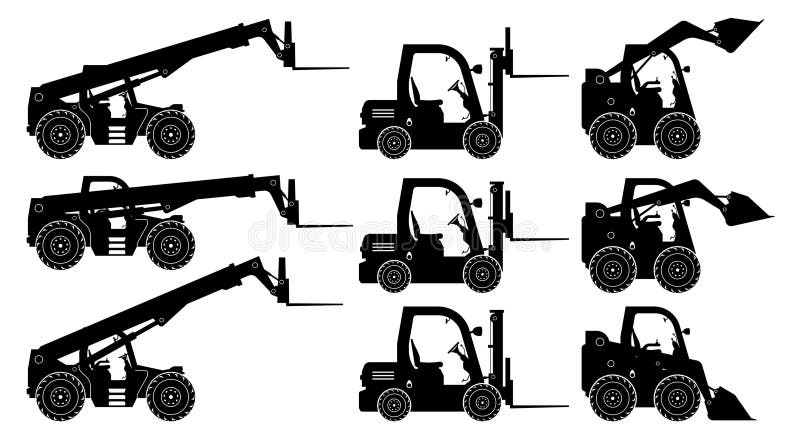 Telehandler Forklift Stock Illustrations – 257 Telehandler Forklift ...