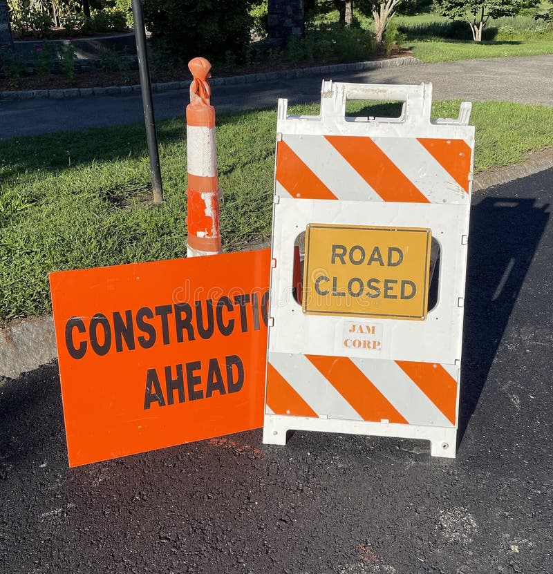 Danger! Signs stock photo. Image of closed, road, construction - 330554662