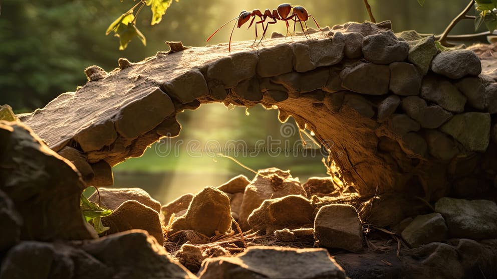 Planning Construction Ant Building Bridge Stock Illustrations – 2 ...