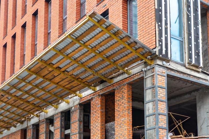 Construction of an Apartment Building Made of Bricks Stock Photo ...