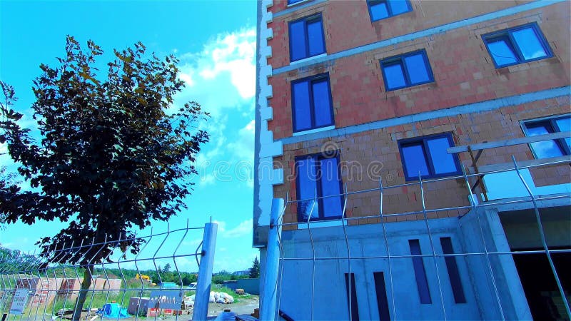 Construction of the Apartment House, Small Residential Complex Stock ...