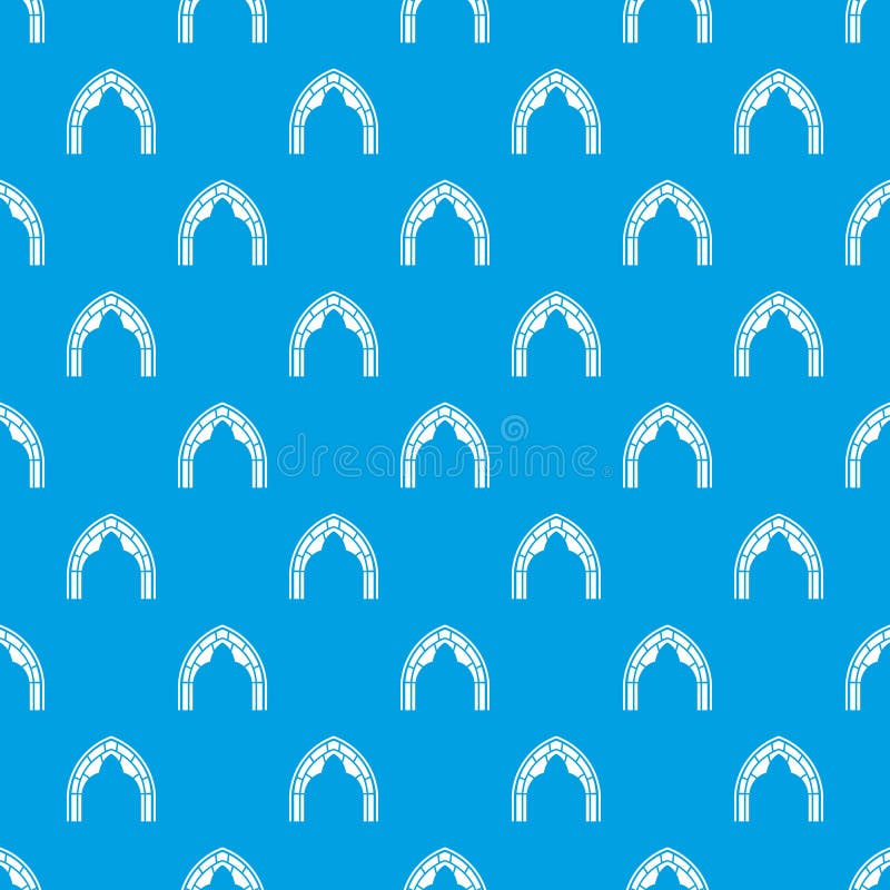 Construction Arch Pattern Vector Seamless Blue Stock Vector ...