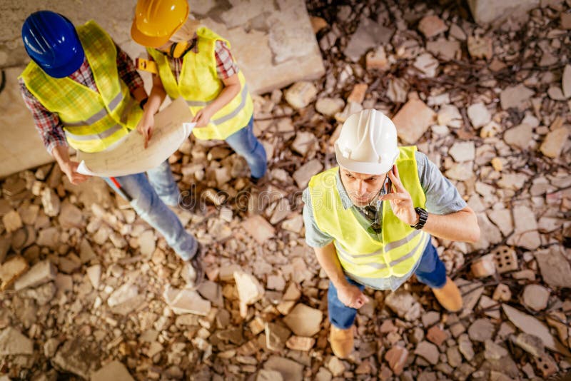 Reconstruction after Disaster Stock Photo - Image of team, occupation ...