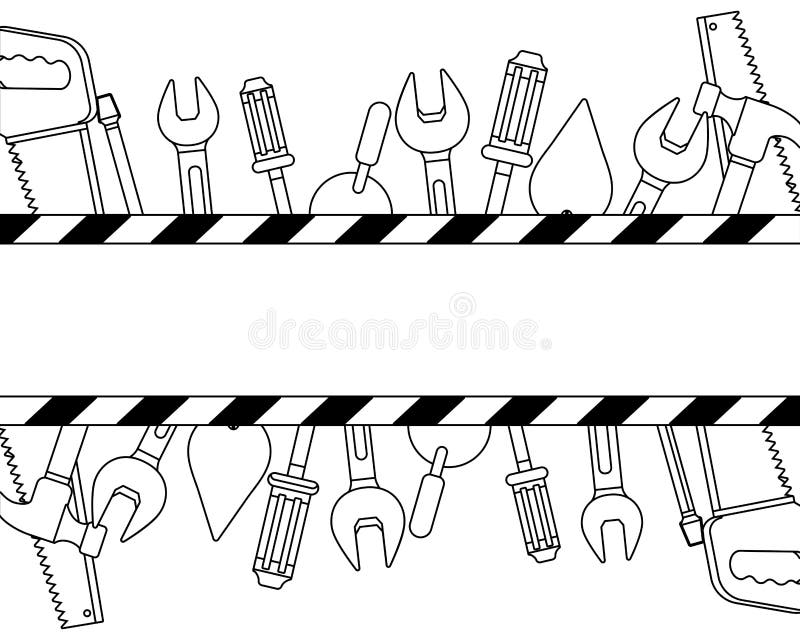 Construction Architectural Cartoon Stock Vector - Illustration of black ...