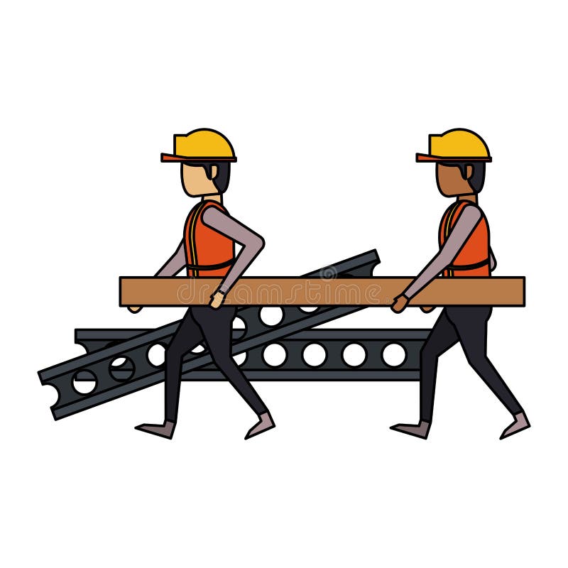 Construction Architectural Engineering Work Cartoon Stock Vector ...