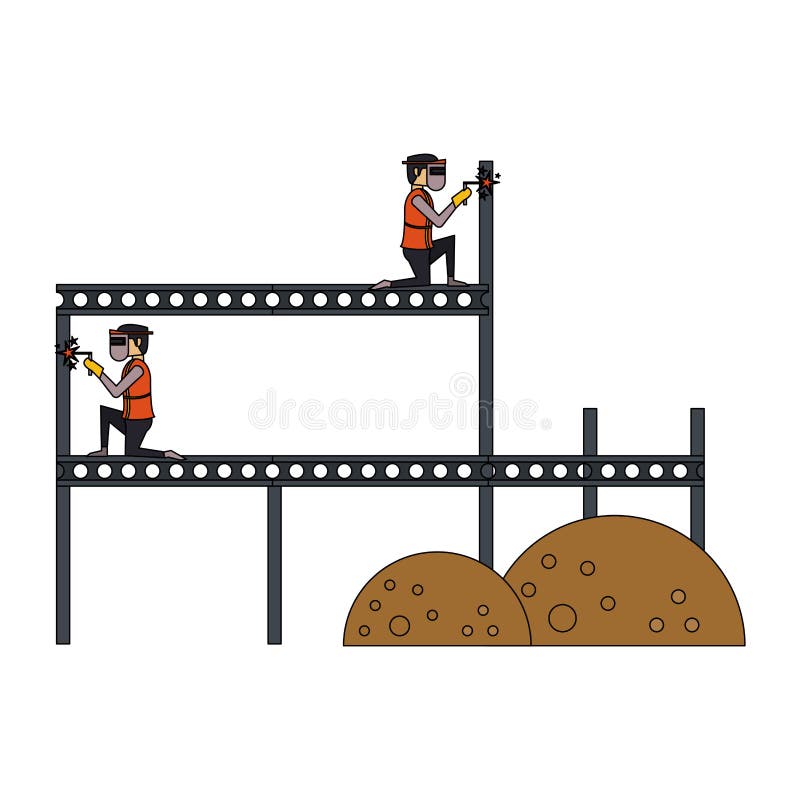 Construction Architectural Engineering Work Cartoon Stock Vector ...