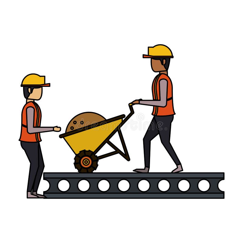 Construction Architectural Engineering Work Cartoon Stock Vector ...