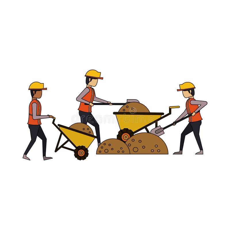 Construction Architectural Engineering Work Cartoon Stock Vector ...