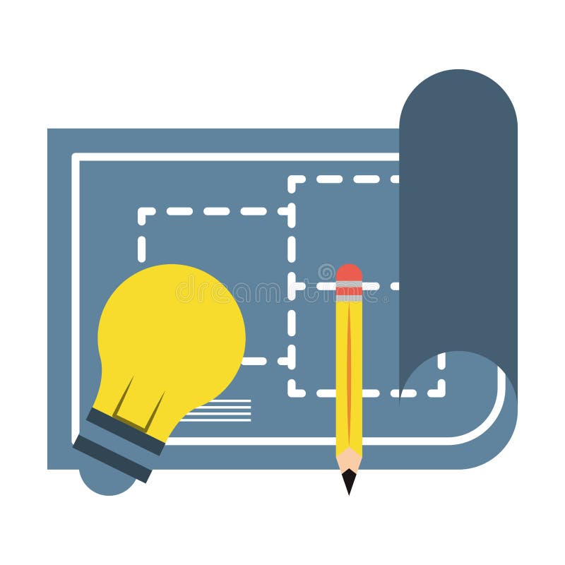 Construction Architectural Project Plan Cartoon Stock Vector ...