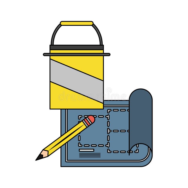 Construction Architectural Project Plan Cartoon Stock Vector ...