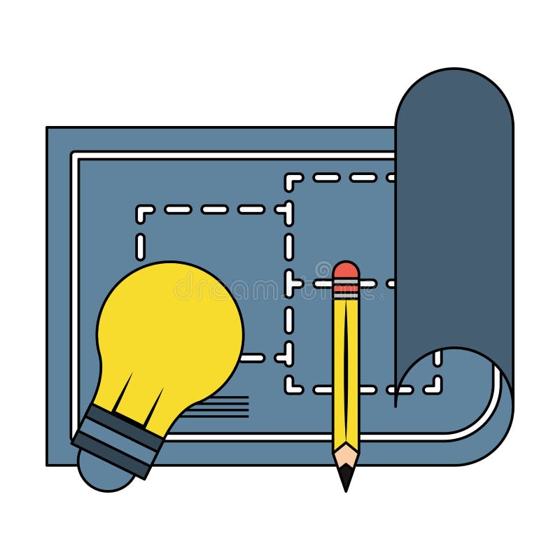 Construction Architectural Project Plan Cartoon Stock Vector ...