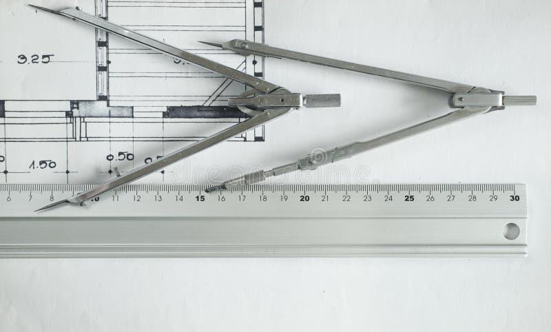 Construction and Architecture Concept. Residential Building Drawings ...