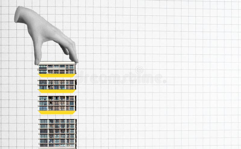 Construction and Architecture Project in Progress. Hand Assembling ...