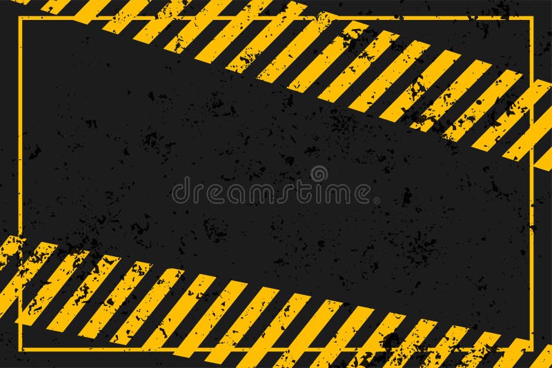 Construction Area Caution Dark Background with Blank Space Stock Vector ...