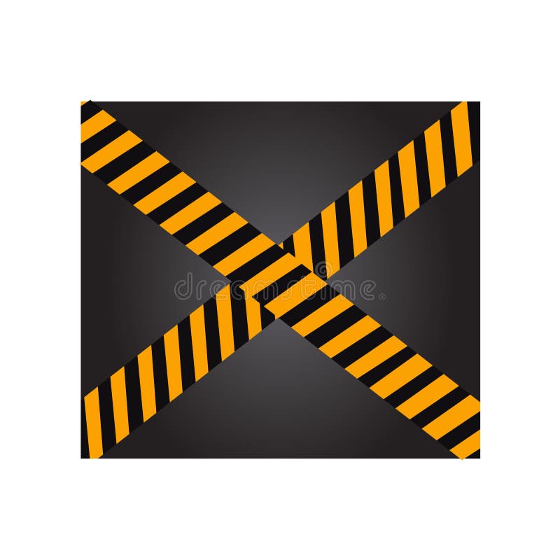 Construction Area Caution Industrial Warning Alert Yellow and Dark Tape ...