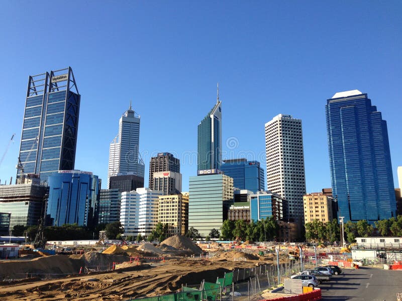 Construction Area in Elizabeth Quay Perth Editorial Photography - Image ...