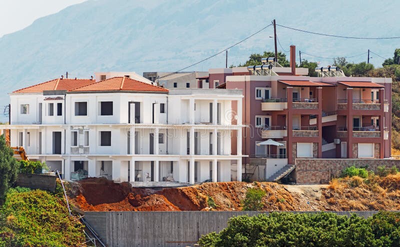 Construction area. stock image. Image of develop, apartments - 61066307