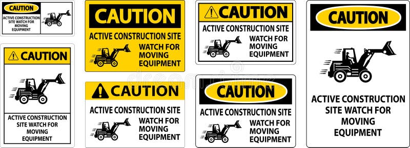 Construction Area Sign Caution - Active Construction Site, Watch for ...