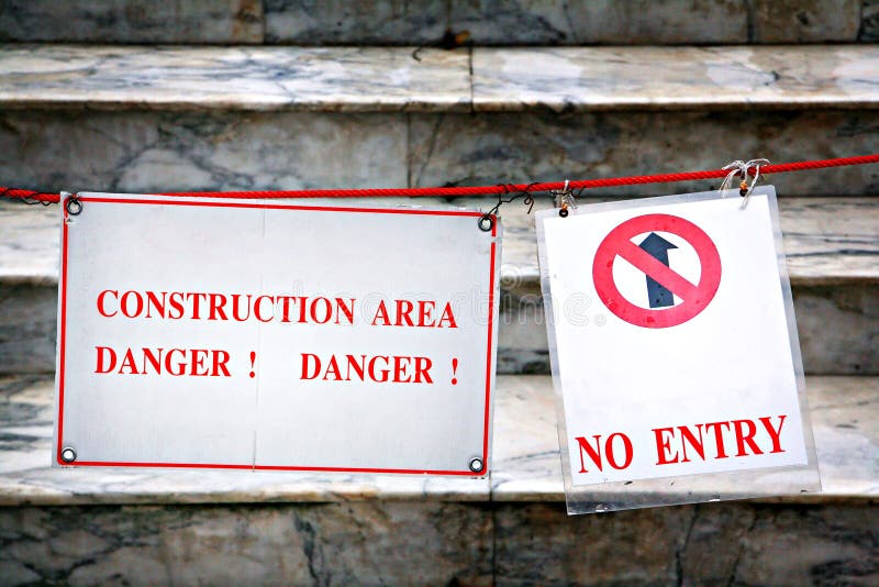 Construction area stock photo. Image of cloud, cordon - 150615596