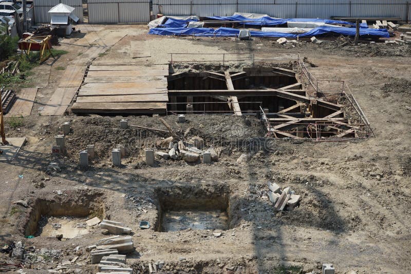 Construction area site. stock photo. Image of engineering - 70005524