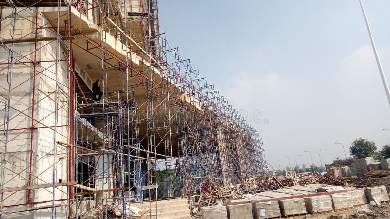 Construction Area in Thailand Stock Photo - Image of mast, area: 203844456
