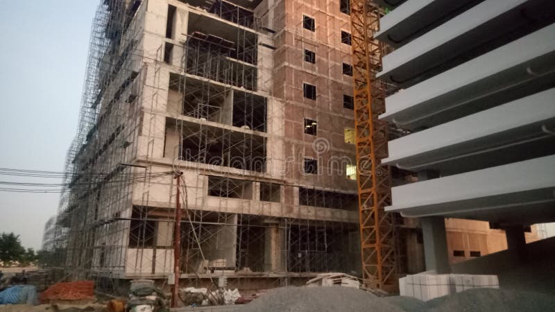 Construction Area in Thailand Stock Image - Image of apartment, facade ...