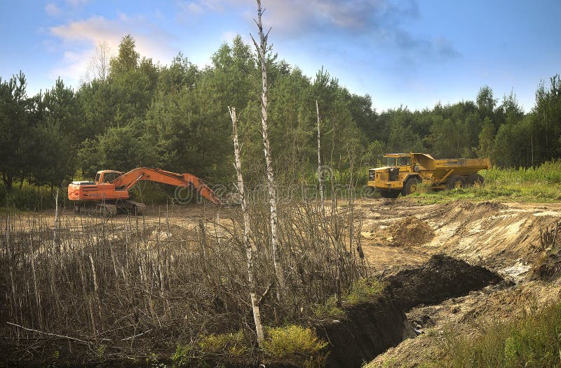 Construction area stock image. Image of building, working - 77212177