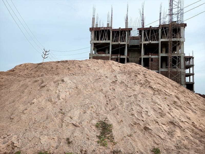 Construction area work stock image. Image of building - 222890151