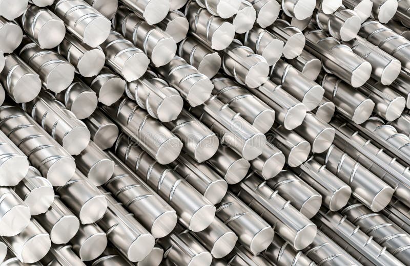 Construction Armature Bars, Backdrop. 3D Rendering Stock Illustration ...