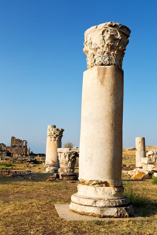 And the Construction in Asia Turkey Column Stock Photo - Image of ...