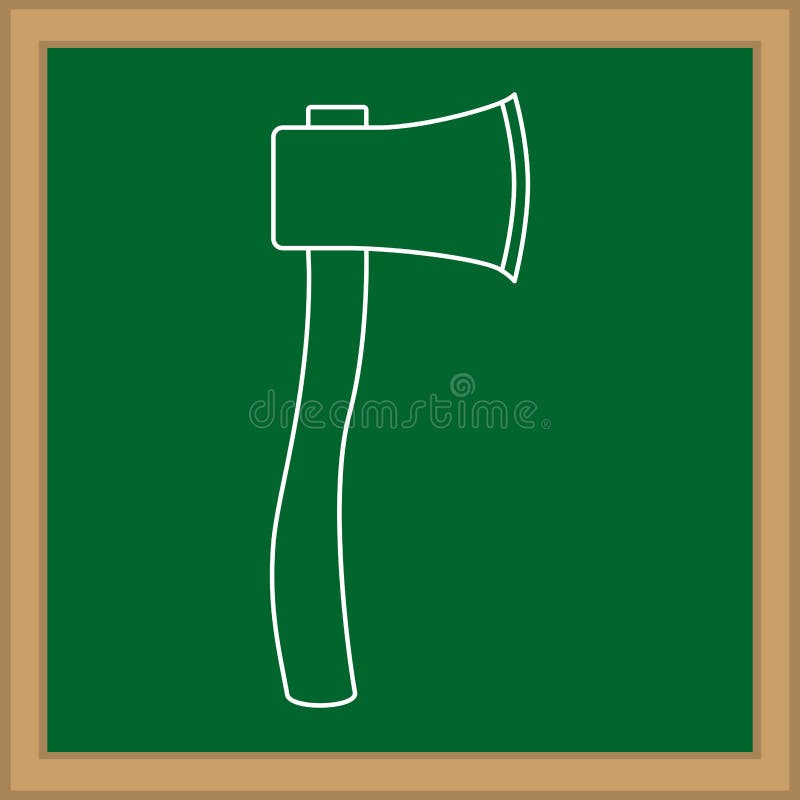 Construction axe tool stock illustration. Illustration of mechanical ...