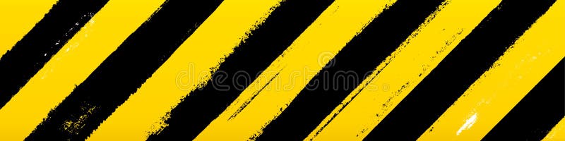 Construction Banner. Yellow and Black Grunge Stripes in Diagonal Stock ...