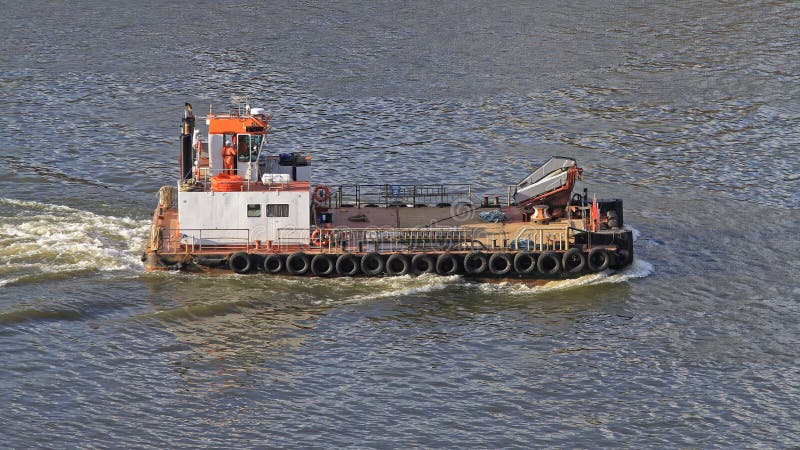 Construction Barge stock photo. Image of transportation - 141471156