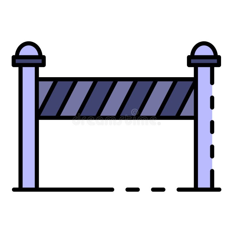 Construction Barrier Icon Color Outline Vector Stock Vector ...