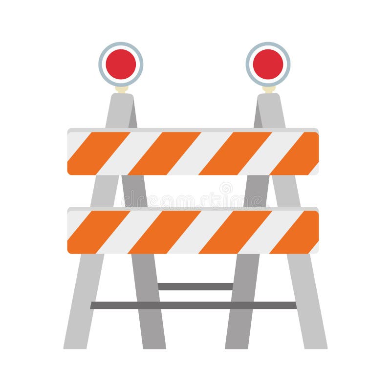 Construction Barrier Equipment Symbol Blue Lines Stock Vector ...