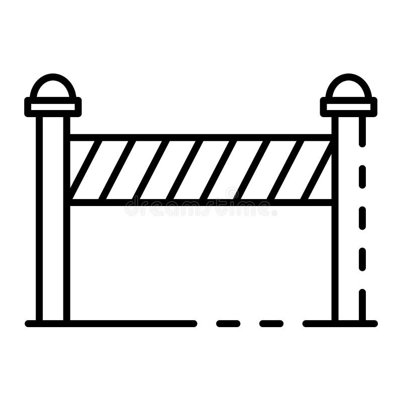 Construction Barrier Icon, Outline Style Stock Vector - Illustration of ...