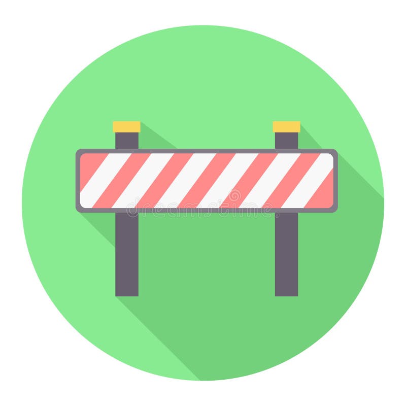 Construction Barrier Icon for Roadwork and Safety Alerts Stock Vector ...