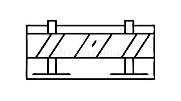 Construction Barrier Icon Vector, Safety, Warning, Roadwork, Caution ...